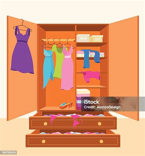 Wardrobe向量圖形及更多人造物件圖片 人造物件 個人飾物 傢俱 Istock