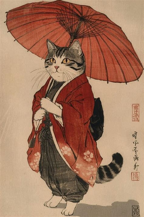 Pin By Vicki Eckenrod On Art Le Chat Cat Art Japanese Drawings