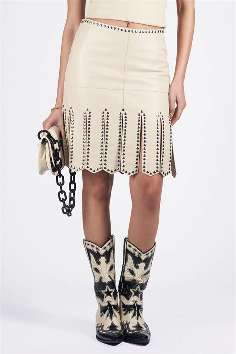 Dolce And Gabbana Vintage S S 2003 Runway Sex Leather Skirt For Sale At