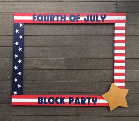 Fourth Of July Photo Booth Memorial Day Photo Booth Wood Frame Prop
