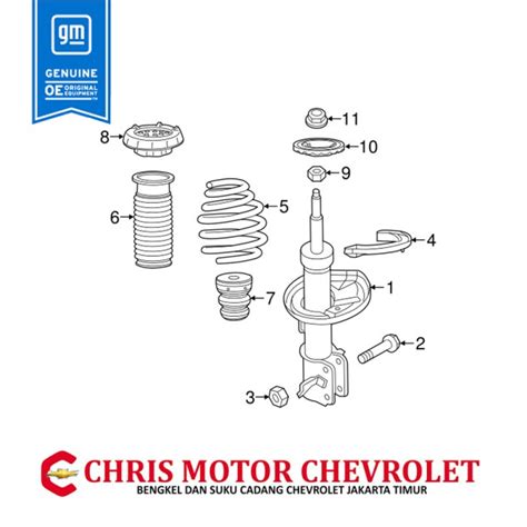 Jual MUR BAUT SHOCK DEPAN CHEVROLET BODY BAWAH SPIN AVEO SONIC ORIGINAL