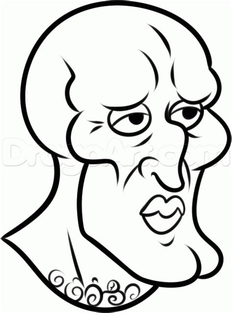 Easy To Draw Handsome Squidward Clip Art Library