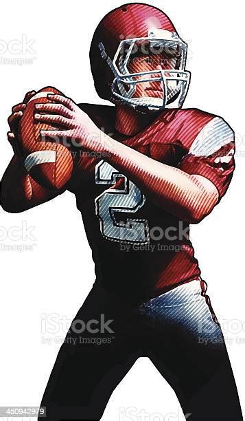 Playerquarterback 3개 단계 낙차 미식축구 선수에 대한 스톡 벡터 아트 및 기타 이미지 미식축구 선수 득점