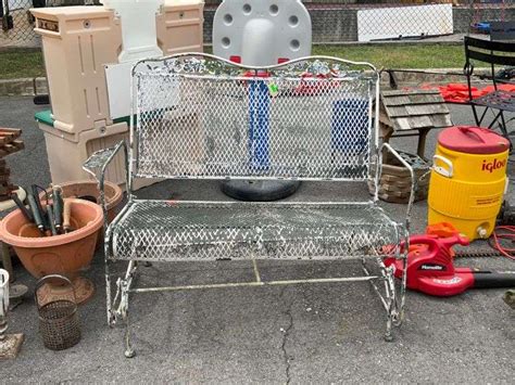 Iron Works Outdoor Loveseat Glider 40” Seat Note Needs Bolt Replaced