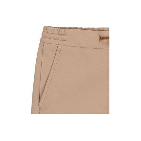 Beige Drawstring Pants Lightweight