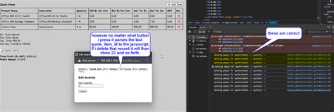 Button Variable Of Foreach Loop Being Set Correct But When Passed To