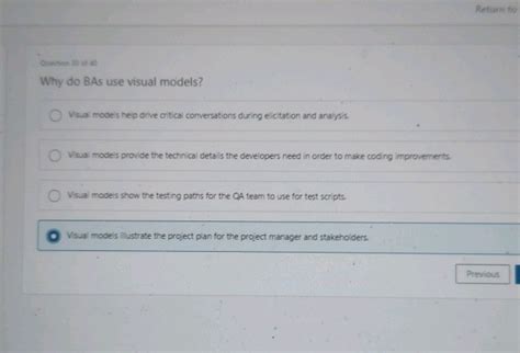 Refurn To Question 32 Ef At Why Do BAs Use StudyX