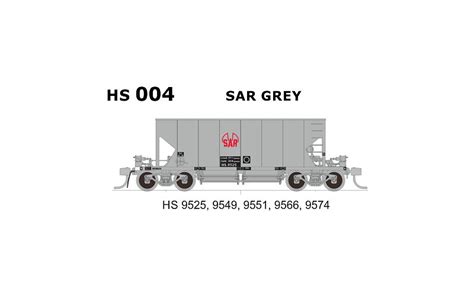 Sds Hs 004 Sar Hs Ahsa Stone Hopper Wagons Sar Grey Ho Scale Aurora