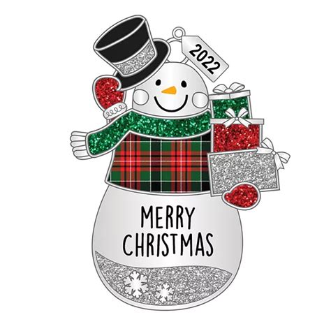 Snowman Merry Christmas Ornament