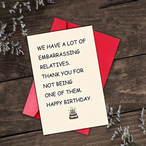 Funny Birthday Card Cousin Aunty Uncle Humor Birthday Card Temu Australia