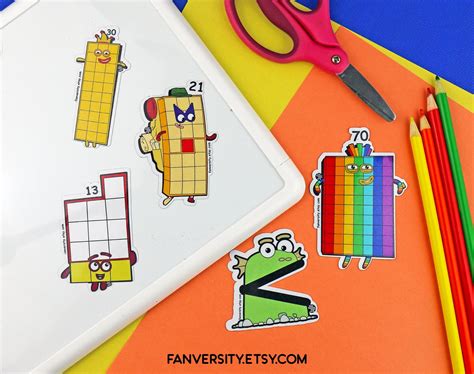 Numberblocks Magnetic Set To And Multiplication Dry Etsy