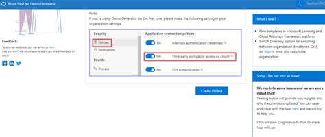 Unable To Create Project Issue Microsoft