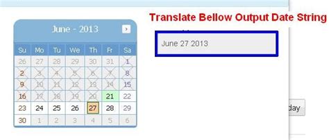 Datepicker Translate Date Function Output String In Other Language