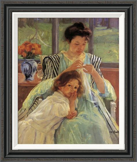 Vault W Artwork Young Mother Sewing 1900 By Mary Cassatt Framed