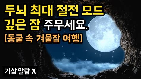 🧠💤 두뇌 최대 절전 모드에서 숙면하세요 수면 유도 사운드 And 앰비언트 음악 With 아늑한 동굴 속으로의 겨울잠 테마 여행