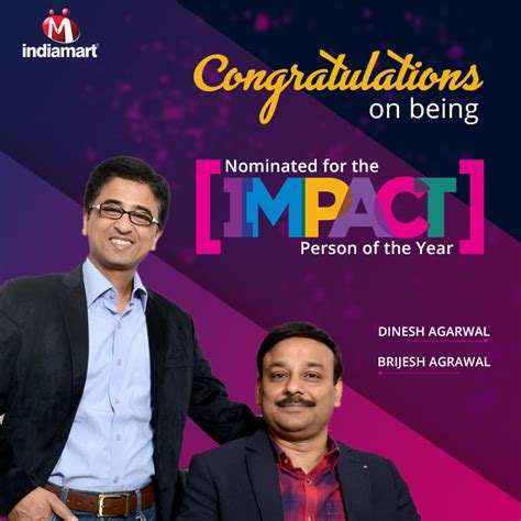 Indiamart Congratulations Dinesh Agarwal And Brijesh