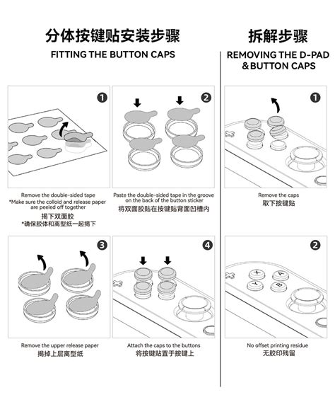 GeekShare Nintendo Switch Thumb Grip Cap Cute Cross D Pad Button Caps