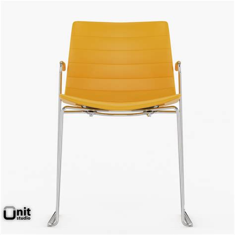 3d Chair Sled Leather Arper Model