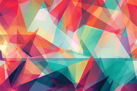 Premium Ai Image A Colorful Triangle Pattern With A Triangle In The