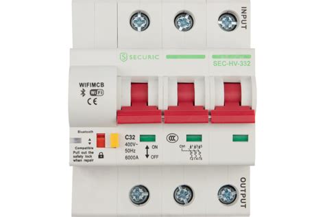 Умный Wi-Fi автоматический выключатель SECURIC 3P/32А SEC-HV-332 ...