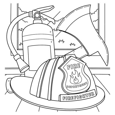소방 장비 어린이 를 위한 색채 페이지 프리미엄 벡터 소방 장비 어린이 를 위한 색채 페이지 프리미엄 벡터