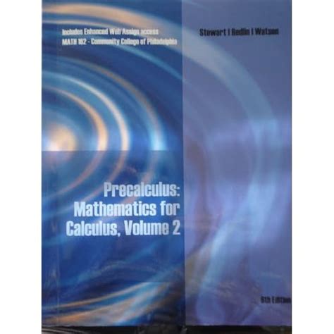 Precalculus Mathematics For Calculus Volume Th Edition MATH Community College Of
