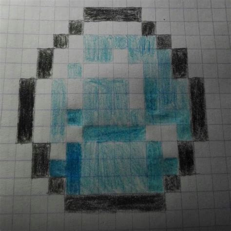 Майнкрафт По Клеточкам В Тетради Рисовать 66 фото