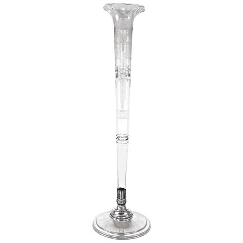 Sterling Silver Mounted Hawkes Crystal Vase At 1stdibs