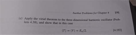 Solved Problem 4 40 A Prove The Three Dimensional Virial