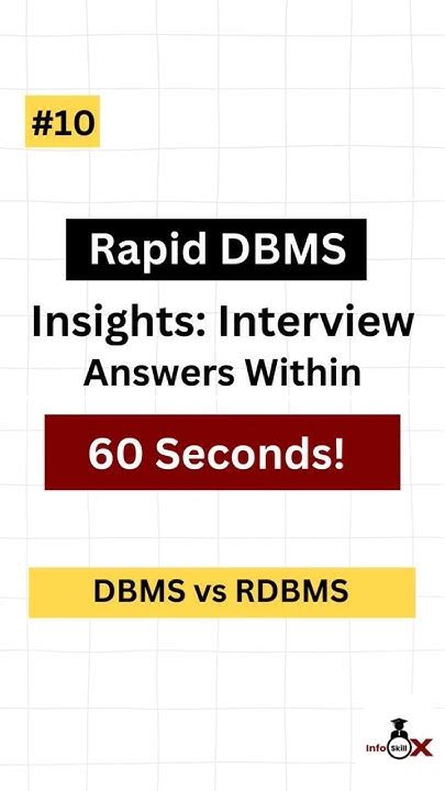 10 Dbms Vs Rdbms Dbms Interview Questions Shorts Ytshorts Dbms