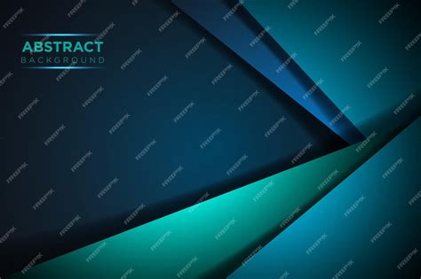 Premium Vector Abstract Green Blue Overlap With Text On Dark Blank