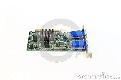 Video Graphics Array On White Background Stock Photo Image