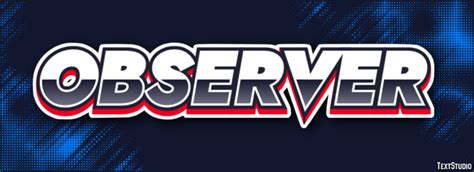 Observer Text Effect And Logo Design Word