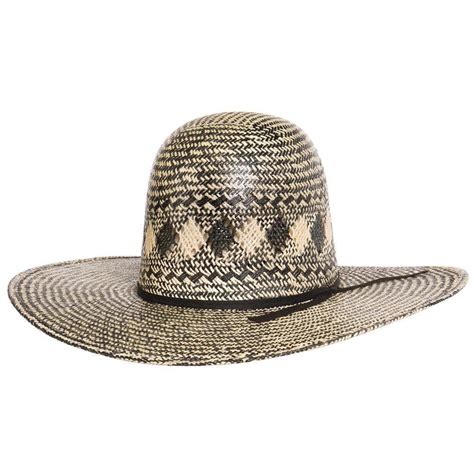 Rodeo King Jute Black And Ivory 4 12 Brim Open Crown Drilex Sweatband Black 2 Cord Band Click