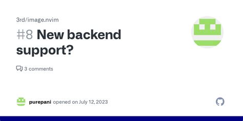 New Backend Support · Issue 8 · 3rdimagenvim · Github