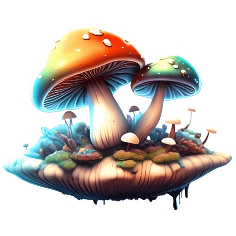 Mushroom Rainbow Glass Graphic · Creative Fabrica