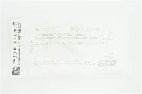 Ethicon Tr60 1 Proximate Linear Stapler Reload 21 Titanium 60mm 4 0 X 4 5mm X