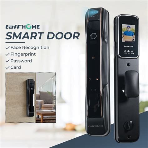 Jual Smart Door Lock Fingerprint Face Recognition Password Key Card Eques Hitam Ax024 Taffhome