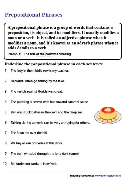 Prepositional Phrase Worksheet Artofit