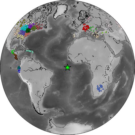 figure s13 locations of stations triangles in sub arrays used for