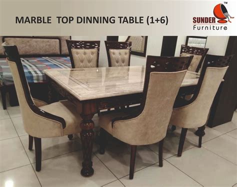 Rectangular Marble Top Dining Table 4 And 6 Seater At ₹ 103000set In Nagpur