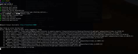 error method no longer accepts array arguments items at new module