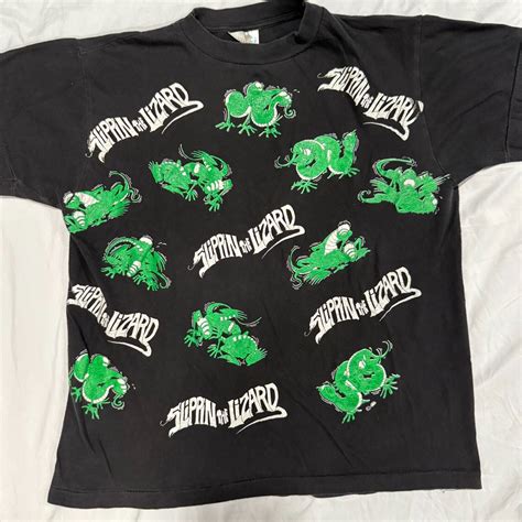 Vintage Tourchamp Sex Positions Aop Lizards Black T S… Gem