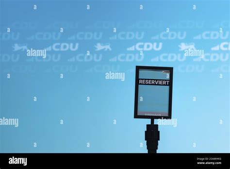 Election Event For The Bundestag Elections Empty Assembly Hall With