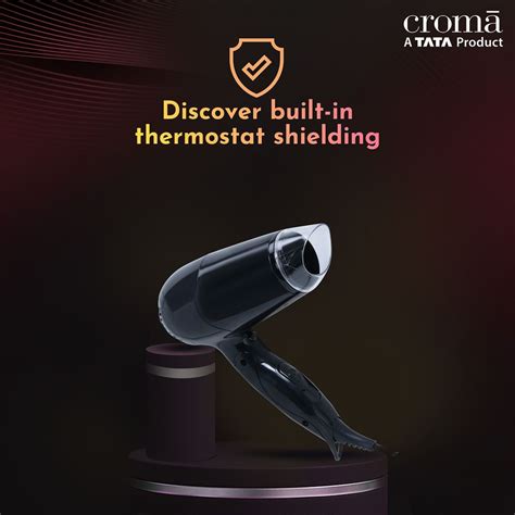 Buy Croma Hair Dryer With 2 Heat Settings And Cool Shot Built In