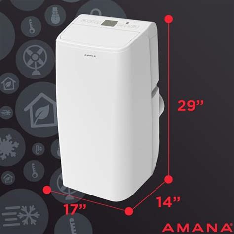 Amana Portable Air Conditioner Remote Control White Jumbo Industrial