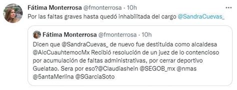 Sandra Cuevas Negó Haber Sido Notificada De Supuesta Destitución E