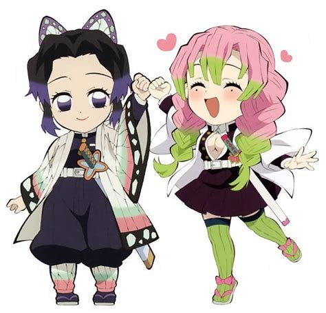 Shinobu And Mitsuri Anime Chibi Chibi Anime Demon