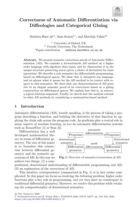 pdf correctness of automatic differentiation via diffeologies and
