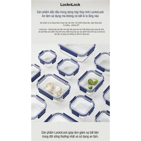 Mua Hộp Thuỷ Tinh Locknlock Top Class Lbg Chịu Nhiệt Nhiều Size Có Nắp Gập Dùng được Lò Vi